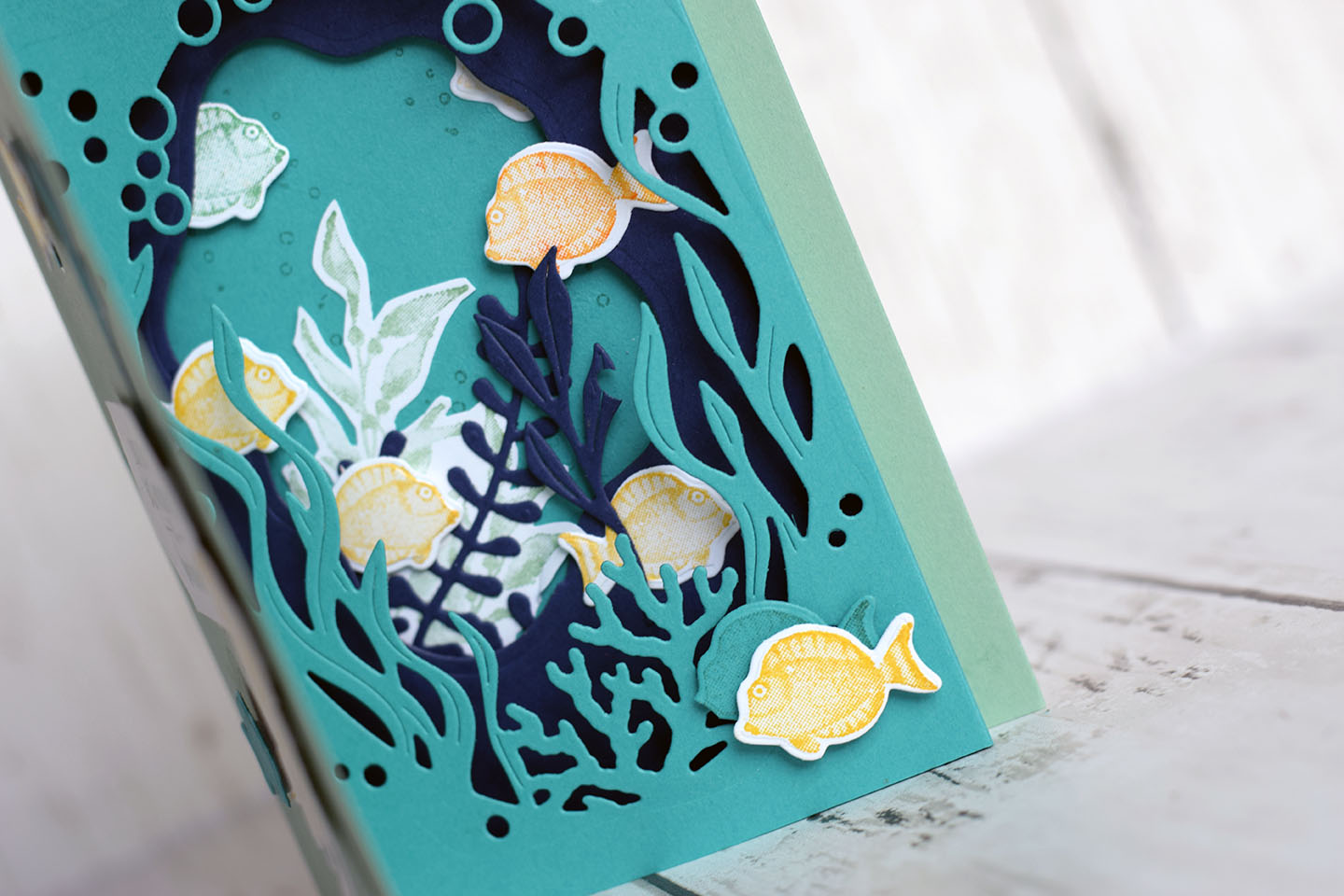 Diorama en carte, cadre ou album et produits Stampin'Up!