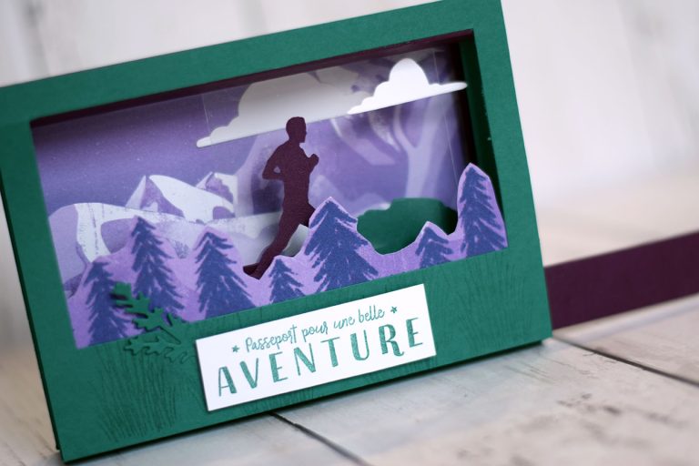 Diorama en carte, cadre ou album et produits Stampin'Up!